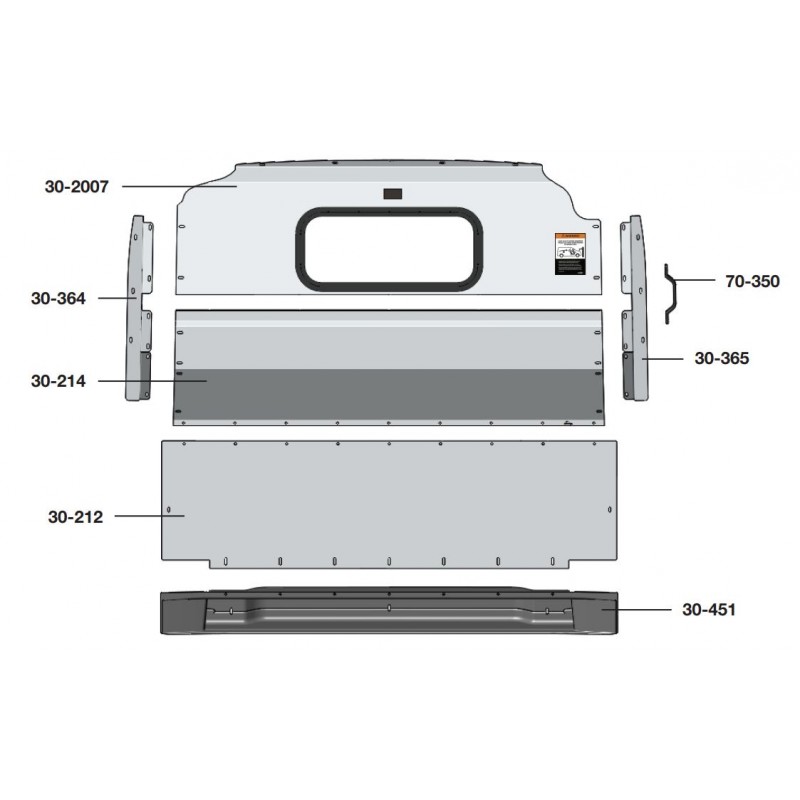 Contoured Cargo Van Partition, Glass, Ram ProMaster, 3020-RP ...